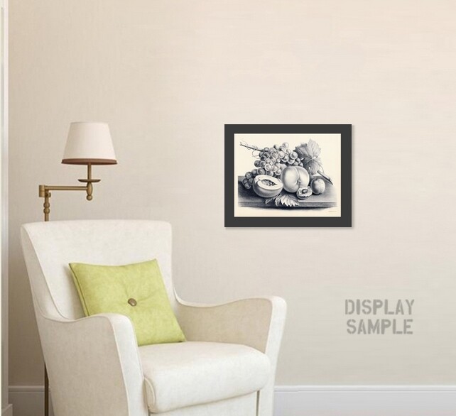 M Censier (1851) Peaches Grapes * French Still Life * Archival Quality ...