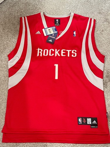 NEW Adidas Houston Rockets Tracy McGrady Jersey Large +2 Red Stitched ...