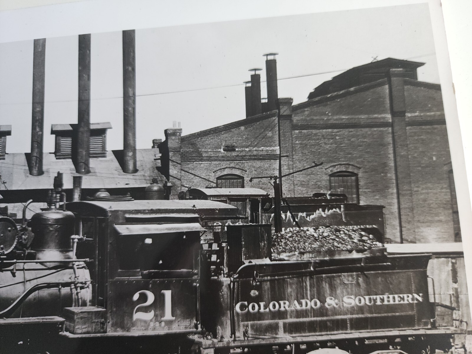 Vintage Colorado & Southern Railroad Locomotive Train Photo Rare 1882 ...