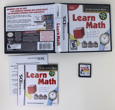 Learn Math Grade School Math Nintendo DS Game 2009 Tested & Working ...
