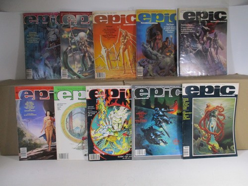 Epic Illustrated low/mid grade LOT OF 10 ISSUES 1980-1985 Marvel Mag (s ...