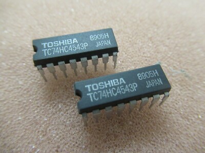TOSHIBA TC74HC4543P X10 CHIPS CD74HC4543E 74HC4543 DECODER DIP16 7 ...