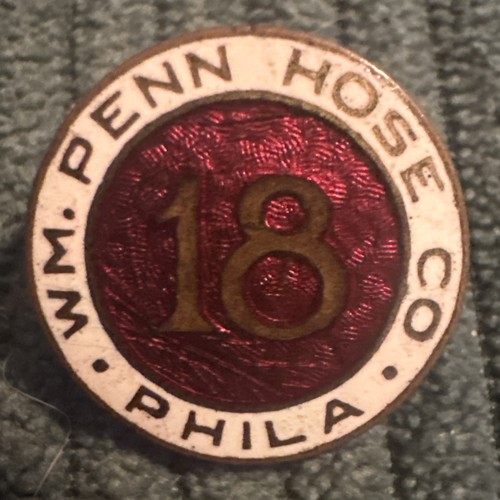 Antique Philadelphia Fire Department William Penn Hose Co Button Stud ...