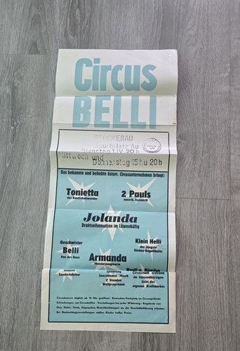 Vintage German Circus BELLI / Preforming In Stockearu Austria | eBay