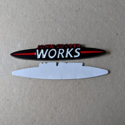 F56 MINI Cooper S JCW John Cooper Works Black Red Small Rear Badge 8 ...