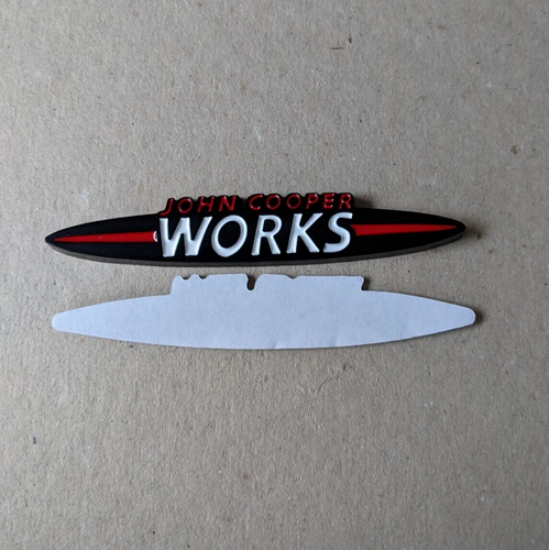 F56 MINI Cooper S JCW John Cooper Works Black Red Small Rear Badge 8 ...