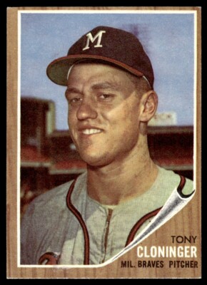 1962 Topps Tony Cloninger Rookie Milwaukee Braves #63 | eBay