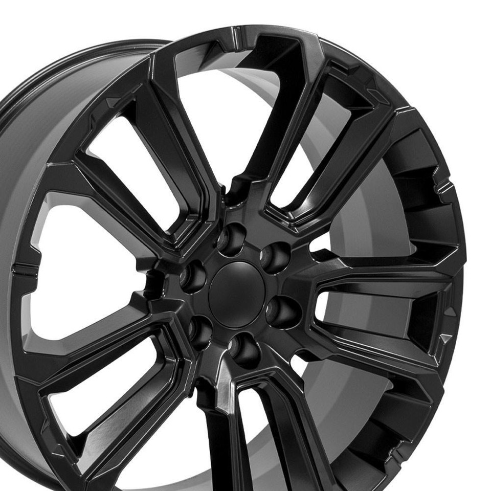 CV68 Satin Black 24 inch Wheels SET (4) Fits Cadillac GMC Chevy | eBay