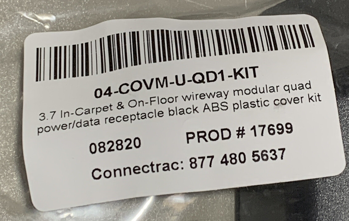 Connectrac 3.7 Power/data Receptacle Plastic Cover Kit | eBay