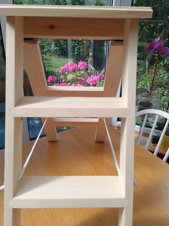 3 Step Wooden Ladder | eBay UK