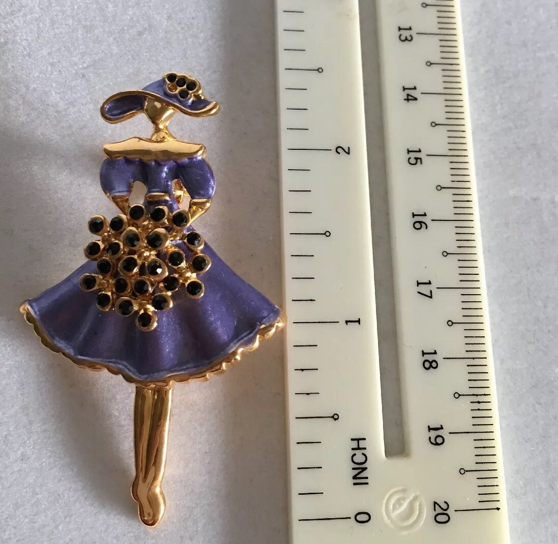 Purple Girl Pin Brooch Bridesmaid Lapel Pin Woman Hat Badge A435 | eBay