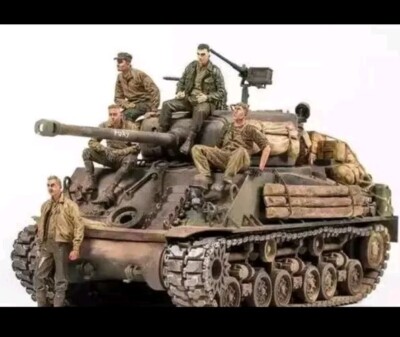 UK Post 1/35 Scale Military Model Resin WW2 US Fury Tank Crew Sherman ...