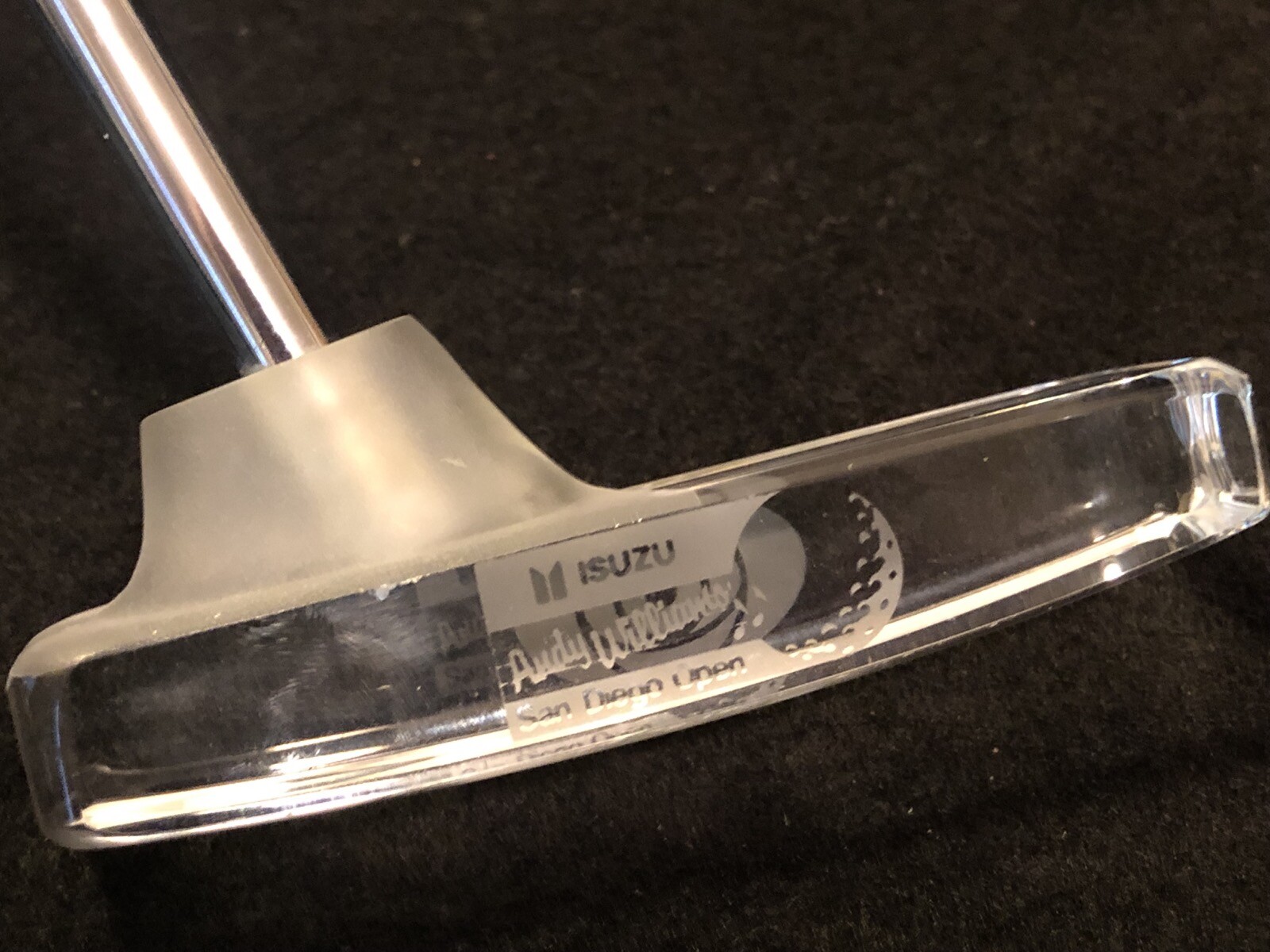 Vtg San Diego Celebrity Golf Open Isuzu Andy Williams Glass Putter Golf ...