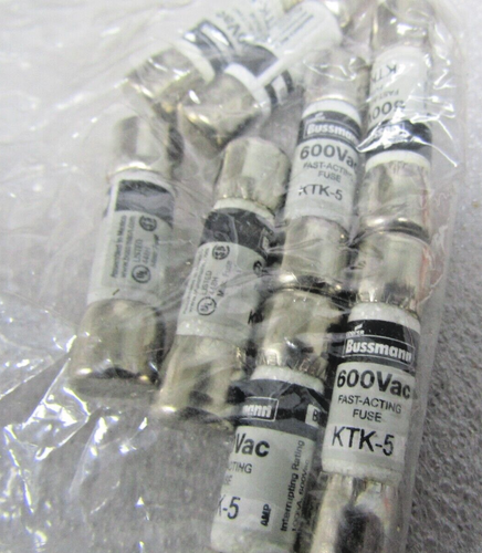 8) NEW BUSSMANN KTK-5 LIMITRON 5 AMP 600 VAC FUSE BOX OF 8 | eBay
