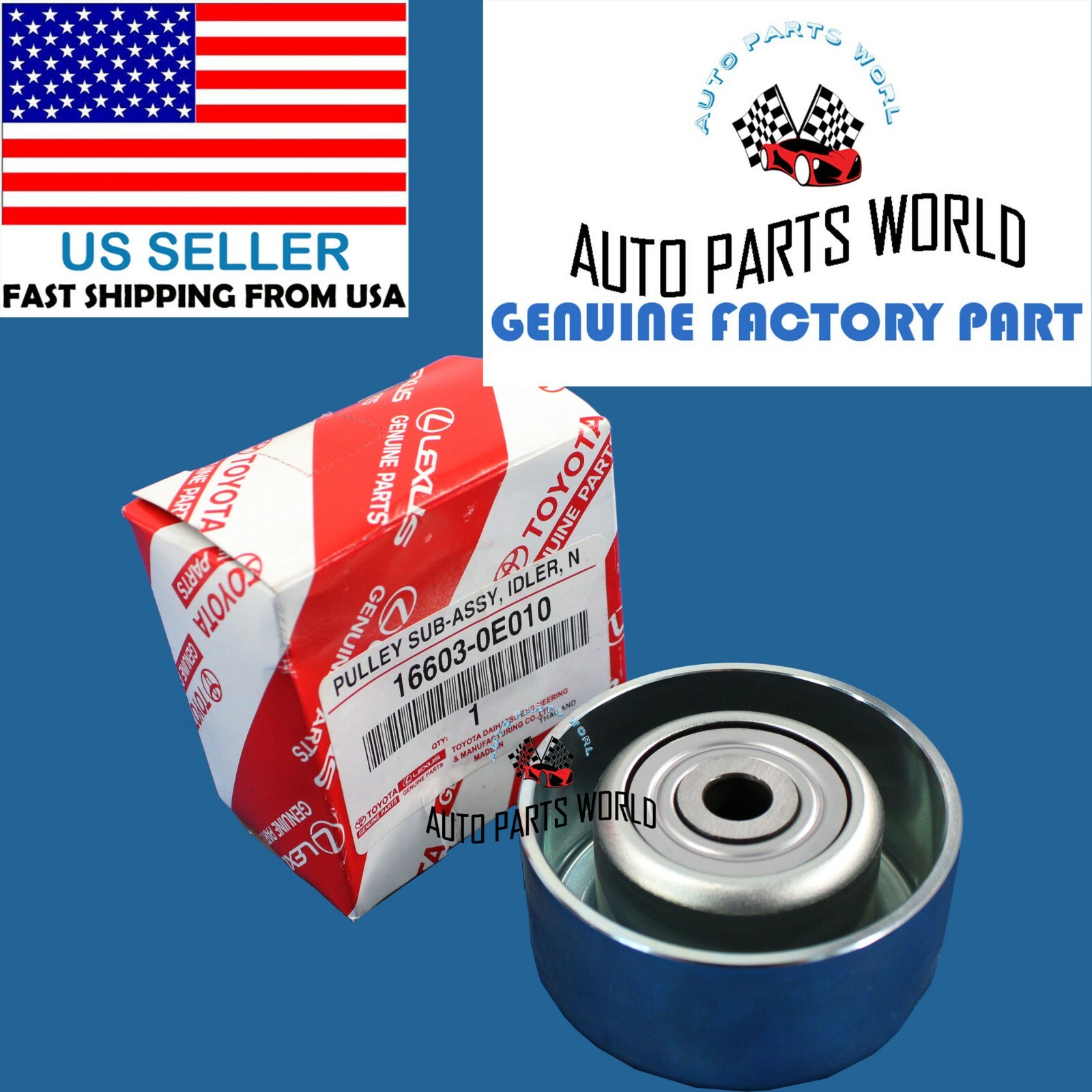 GENUINE OEM TOYOTA 4RUNNER FJ TACOMA TUNDRA DRIVE BELT IDLER PULLEY ...