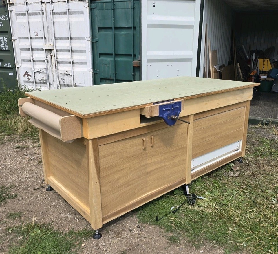 Furniture Makers Workbench 8ft x 4ft Record Benchvise Parf Dog UJK ...