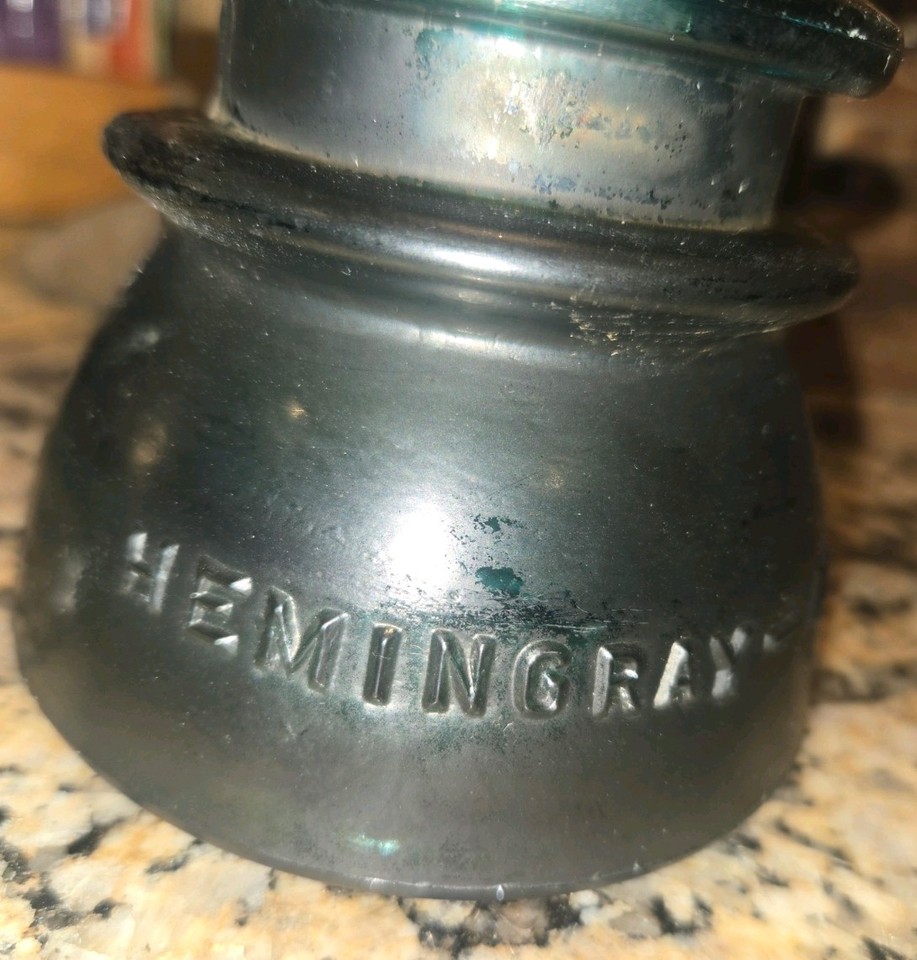 Antique Telephone Pole Glass Teal Insulators Set Of 2 Nice! 🩵 4.5"Tall ...