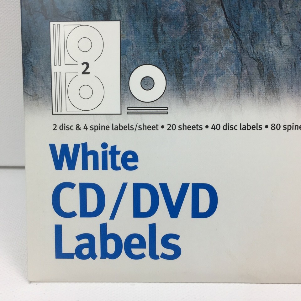 Avery 8692 White CD DVD Design Kit Labels CD/DVD 40 Disc Labels 80 Spine Labels | eBay