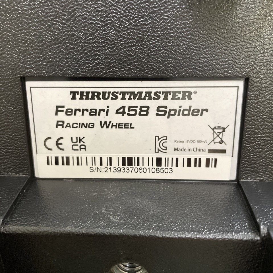 THRUSTMASTER/XBOX Ferrari 458 Spider Racing Wheel, Pedals, Manual ...