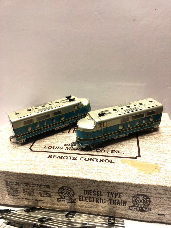VINTAGE MARX DIESEL TYPE ELECTRIC TRAIN SET IN ORIGINAL BOX | eBay