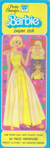 VINTAGE BARBIE PRETTY CHANGES PAPER DOLL MOD UNCUT ORG SZ LASER ...