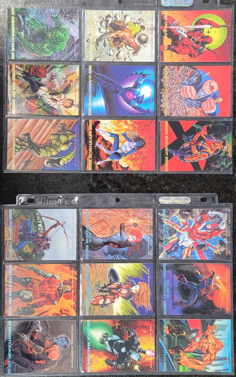 1993 Marvel Masterpieces Cards Base Set NM Condition | eBay