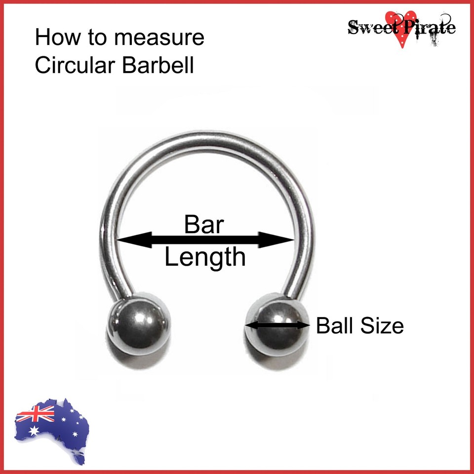 Silver Treasures Piercing 16 Gauge Surgical Steel Circular Barbell ...