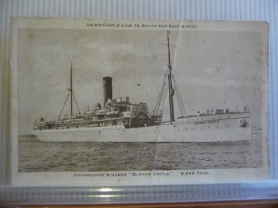 SS20 - 32 - Postcard - Union Castle Line - Durham Castle - FGO Stuart ...