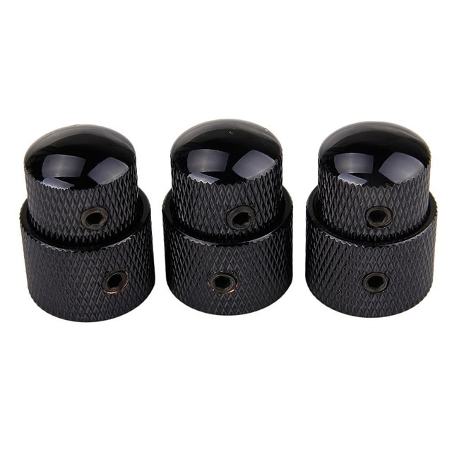 3 X Black Dual Concentric Metal Guitar Volume Tone Blend Control Stack ...