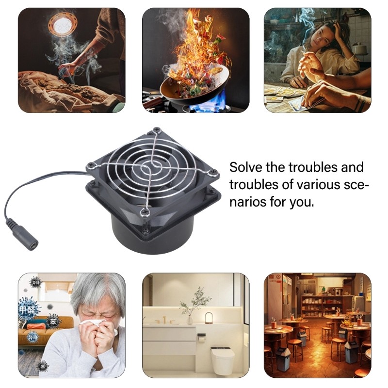 0.33A Inline Adjustable Exhaust Blower For Welding Fumes Small Space ...