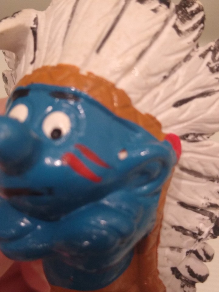 Smurf Figure Indian Chief Native American 1981 Vintage Smurfs Toy 80s ...