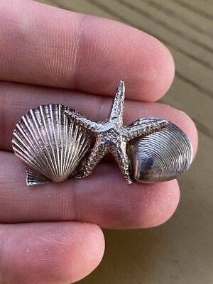 Thomas Tso TT Native American Navajo Sterling Silver Sea Themed 925 Pin ...