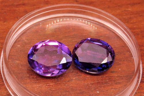 Gem Lab Created Alexandrite Color Change Oval 12 x 10 Lot 2 PCS ...