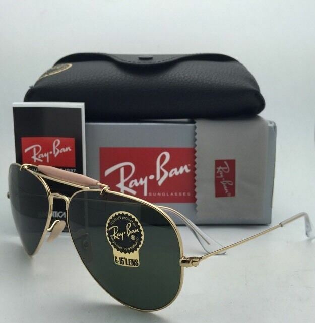 RAY-BAN Sunglasses OUTDOORSMAN II RB 3029 L2112 Aviator Gold Frames w ...