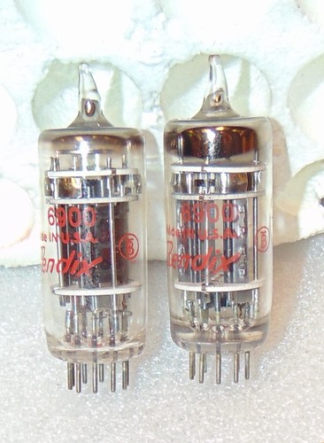 Bendix NOS 6900 Pair Tubes High quality 5687 5687WA Works Excellent 3 ...