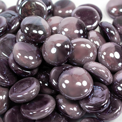 Glasnuggets Opak Purple 1kg (17-20mm) Mosaikstein Muggelstein Dekostein ...