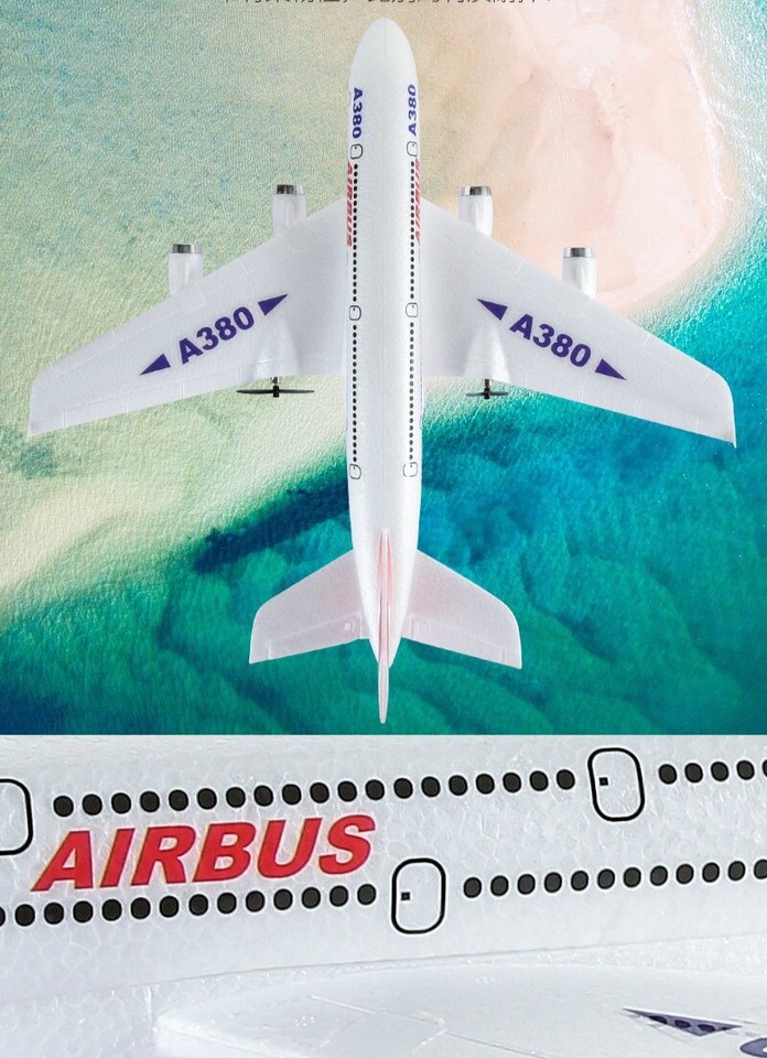 2.4G RC Airplane Airbus A380 Remote Control Aircraft 420mm Fixed Wing ...