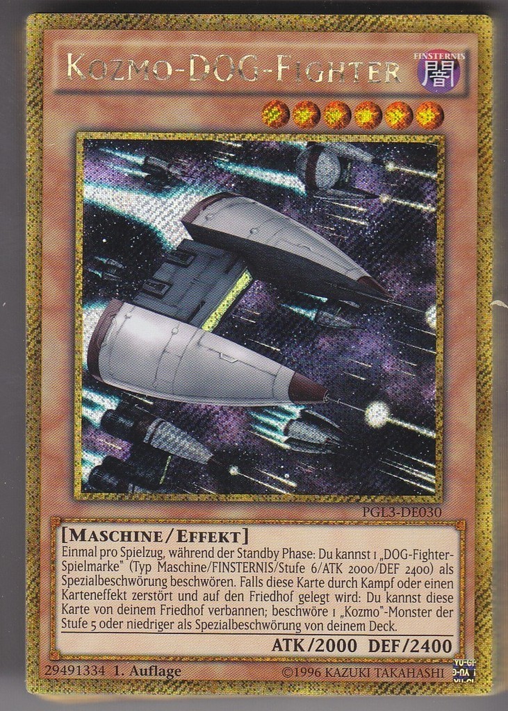 YU-GI-OH Kozmo Dog Fighter Gold Secret Rare PGL3-DE030 | eBay.de