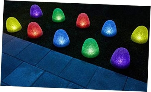 Set of 10-8" Tall Sugar Coated LED Gumdrop Christmas Pathway Lights ...