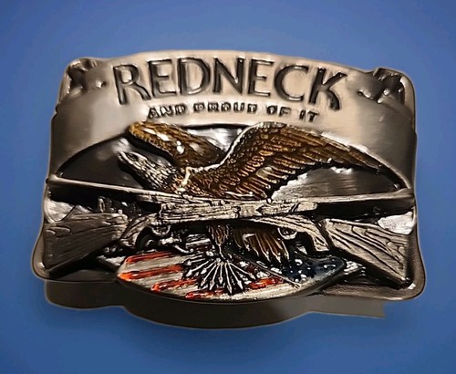 Vintage Redneck Belt Buckle c. 1984 M-29 Pewter Siskiyou EUC | eBay