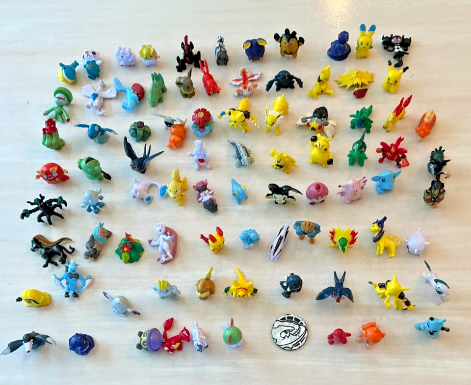 Lot of 85 Mini Pokémon RL & RLW 1" PVC Figures Pikachu, Mewtwo, Eevee ...