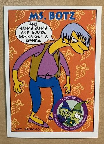 Ms. Botz 1993 Skybox Simpsons Character Card #S35, NM-MT | eBay