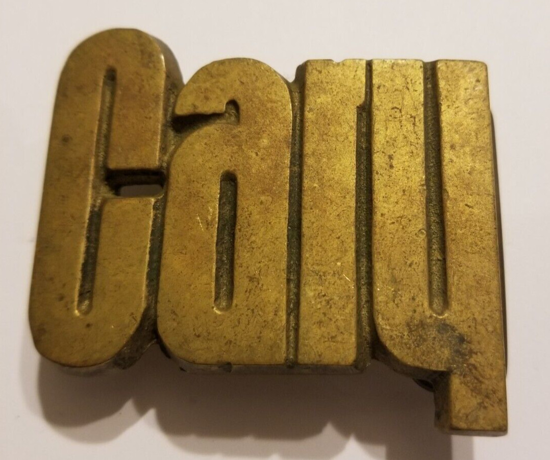 Vintage "Cary" Name 1970's Solid Brass Baron Belt Buc… - Gem