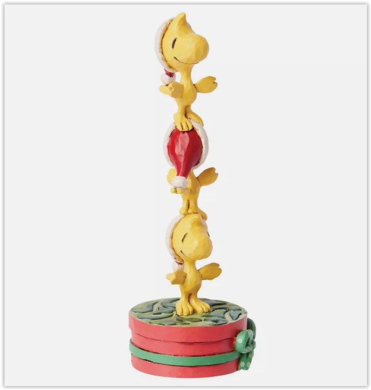 NIB Jim Shore Stacked Woodstocks On Gift Mini Figurine Ornament 6015037 ...