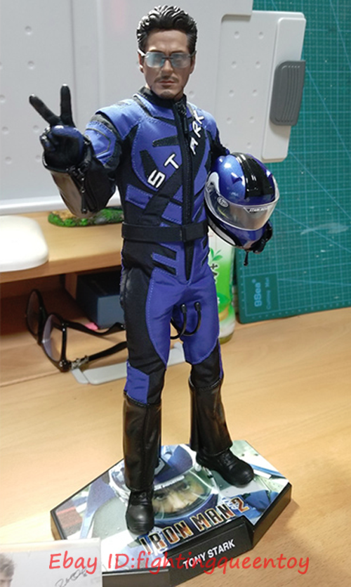 MK100 1/6 Iron Man Tony stark Race Suit Set With Helmet For 12'' Figure ...