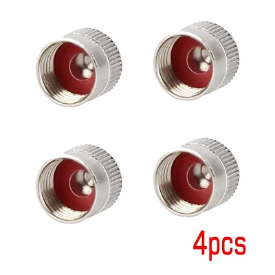 4Pcs Metal Tyre Valve Dust Cap with O-Ring Seal for Car Bike Wheel Air ...
