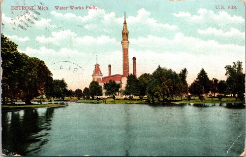Water Works Park Detroit Michigan 1909 Postcard B51 | eBay