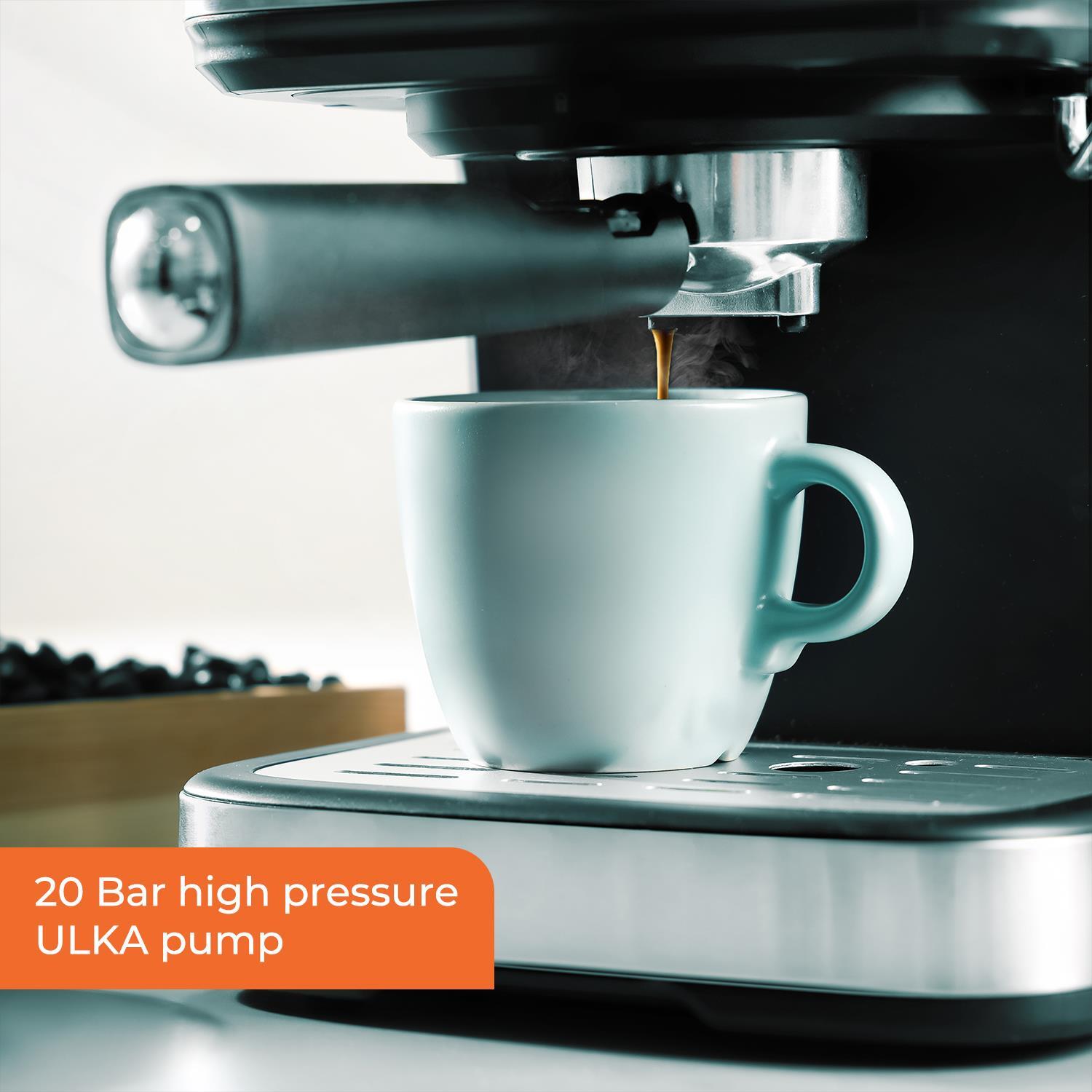 GEEPAS 15 Bar Espresso Cappuccino Coffee Machine & 200W Coffee Grinder ...