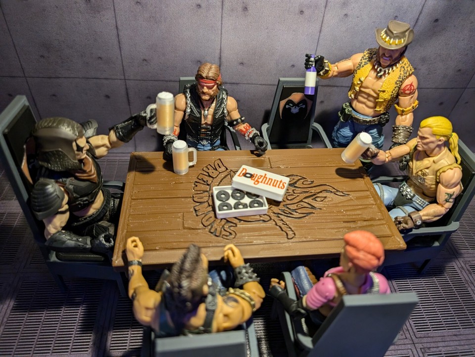 Dreadnok MC Club Table and Chairs Playset for CLASSIFIED Scale figures ...