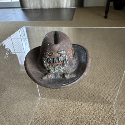 Antique GAR HAT With Badge Cast Iron ~GRAND ARMY OF THE REPUBLIC Civil ...